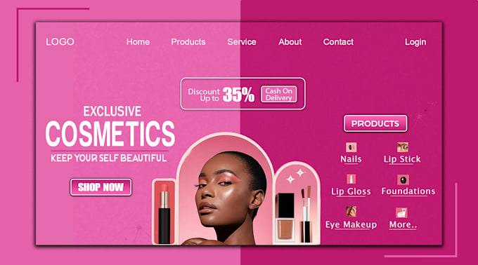 Design stunning cosmetics web headers by Thedaniyalhasan | Fiverr