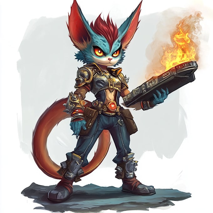 Do dnd character art, 2d game character art in unique style by ...