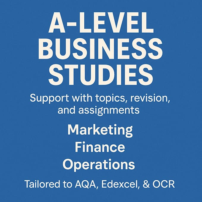 Help you understand and revise alevel business by Silentstartup | Fiverr