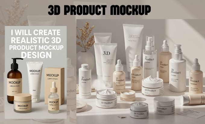 Create realistic 3d product mockup design by Pheran_mie1 | Fiverr