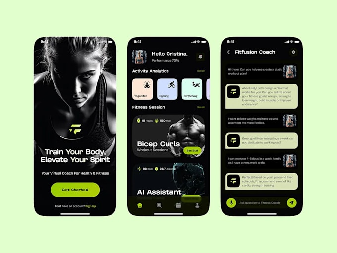 Ai gym app, ai fitness app, ai telemedicine app, ai healthcare app by ...