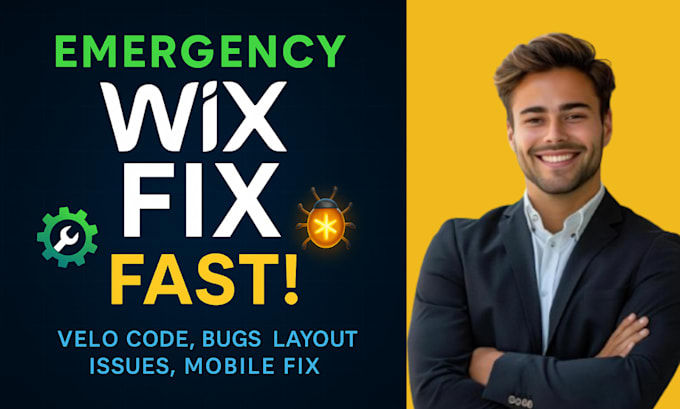 Fix wix website issues velo code errors design bugs mobile layout problems by Will_collen | Fiverr