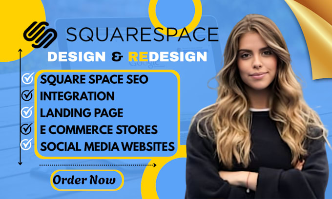 Do modern and responsive squarespace landing page design, redesign ...