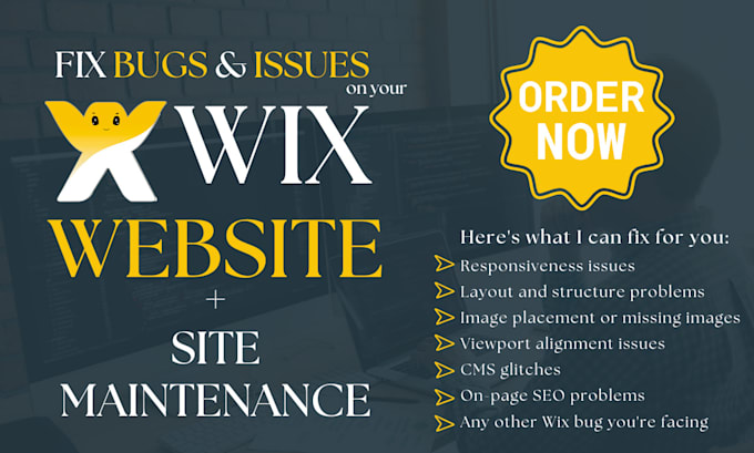 Fix wix website bugs responsiveness layout issues seo cms problems in wix studio by Hez_olabs ...