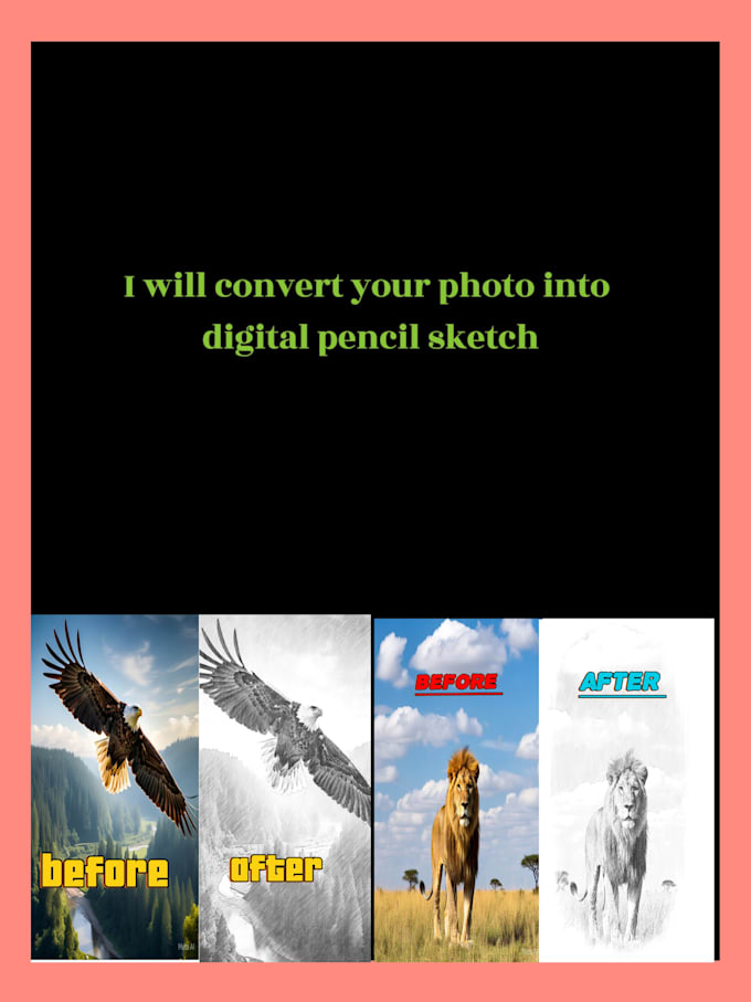 Convert your photo to digital pencil sketch by Proarsalanedits | Fiverr