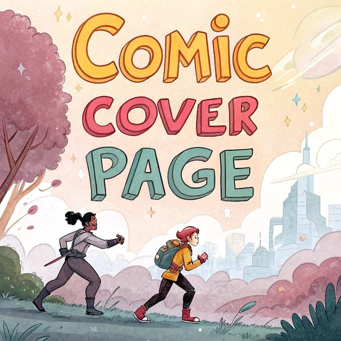 Create a comic cover page design illustration by Brittowell | Fiverr