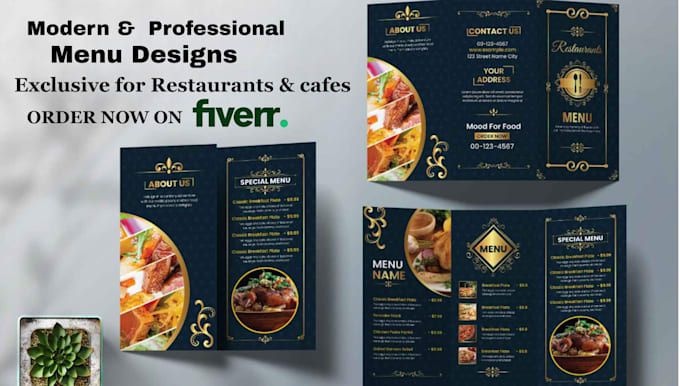 Design menu cards for restaurants and cafe by Dulain_methlaka | Fiverr
