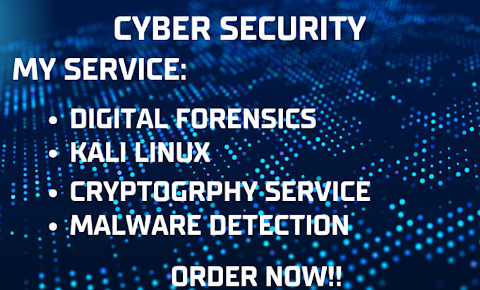 Do cyber security, kali linux cybersecurity, digital forensics, cryptography by Tech_john1 | Fiverr