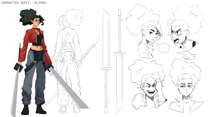 Draw concept sheets for custom characters, books, and comics by ...