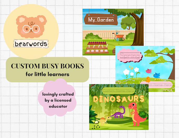 Create a custom activity book for your learner by Bearwords | Fiverr