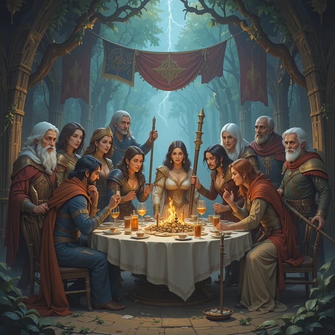 Draw the best dnd party art illustration by Cortevak | Fiverr