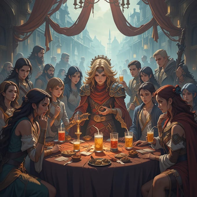 Design an the best dnd party art illustration by Cortevak | Fiverr