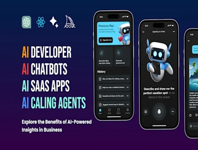 Build ai web app, ai chatapp, al chatbot, al mobile app, al integration ... Build ai web app, ai chatapp, al chatbot, al mobile app, al integration ...