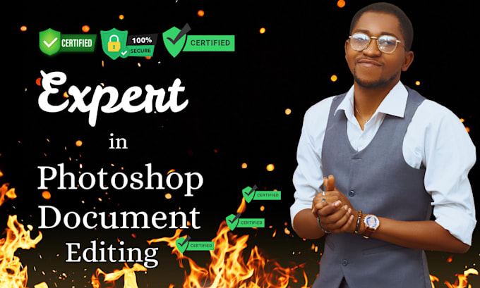 Do photoshop doc editing image editing text replacement document ...