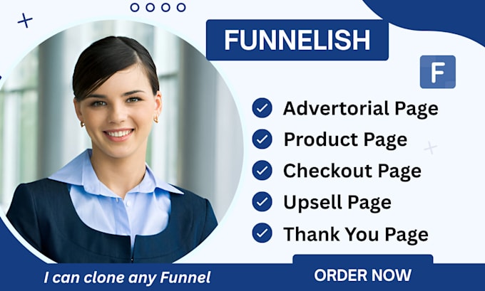 Build funnelish funnels with advertorials thank you pages and domain ...