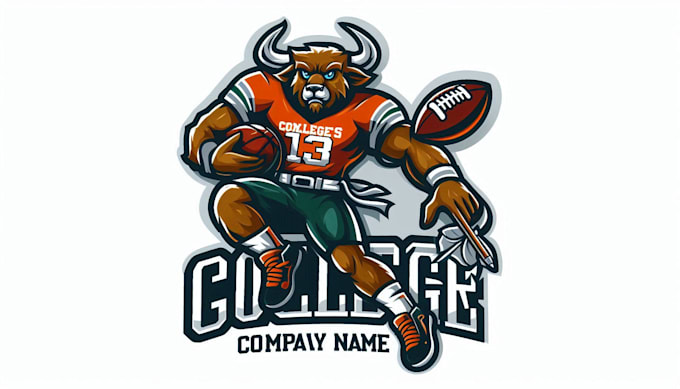 Design college sports animal mascot logo with free source files by ...