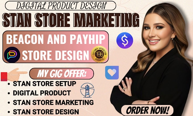 Setup stan store, payhip, stan store marketing, beacons ai, pensight, gumroad by Aurora_noah ...