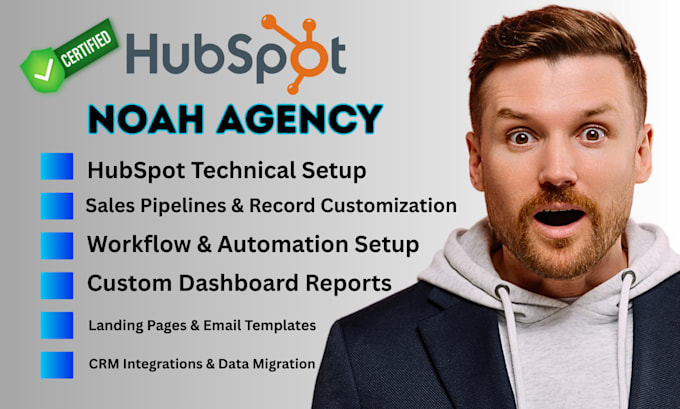 Setup hubspot website, hubspot crm sales pipelines, dashboard reports, workflows by Wpressify ...