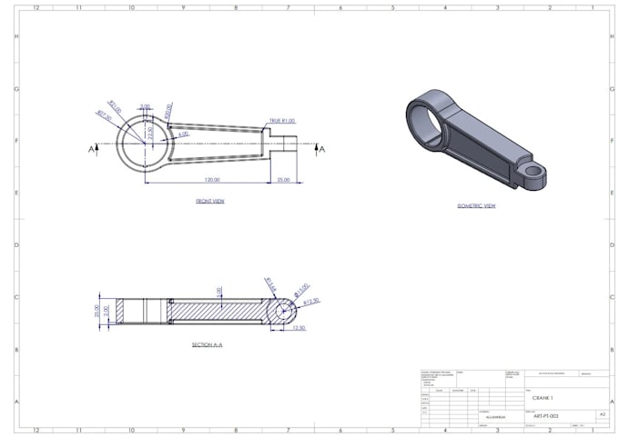 Do 2d technical drawings for product manufacturing by Leovlau73 | Fiverr