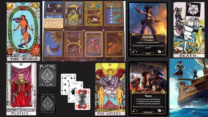 Design tarot card playing card oracle card drinking card game card game ...