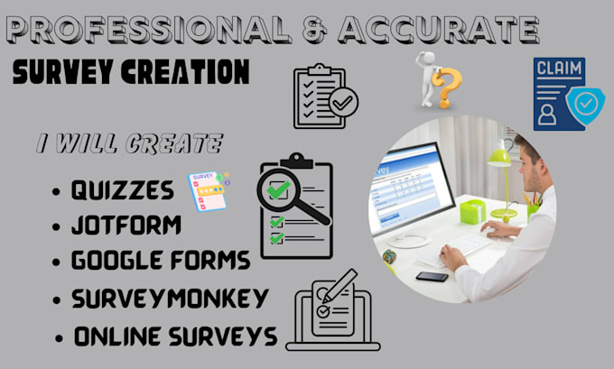 Create online survey questionnaire google form typeform quiz surveymonkey by Daneilcollins | Fiverr