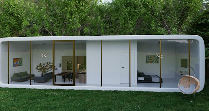 Redesign shipping container house rendering,furniture decor,modular ...