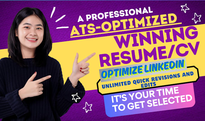 Write or edit an ats optimized resume, cover letter, and linkedin ...