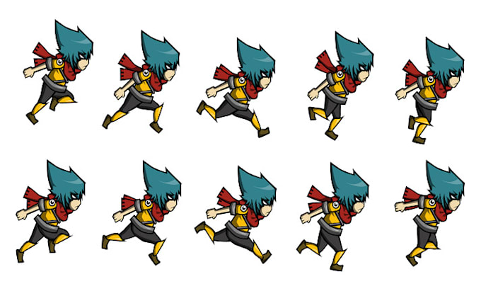 Create 2d sprite sheet 2d character design in pixel art for your game ...