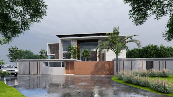 Make architectural virtual reality model and 360 panorama render in ...