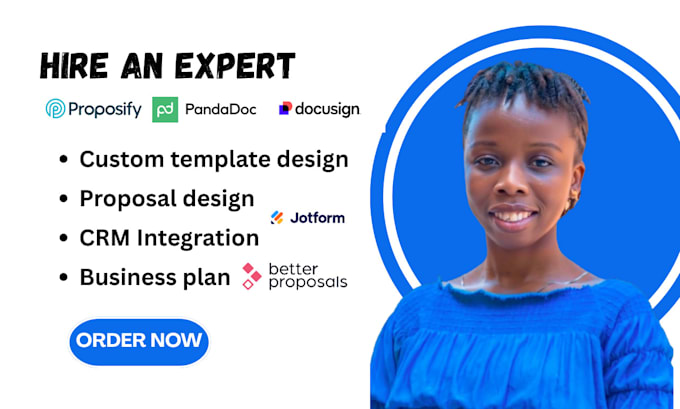 Create business proposal design with proposify docusign pandadoc jotform by Macaulayreine | Fiverr