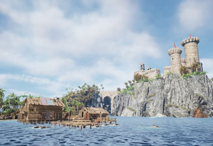 Design 3d environment stylized unity 3d game environment level design game map by Rhookibu | Fiverr