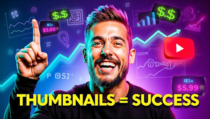 Create eye catching youtube thumbnails by Canva_2025 | Fiverr