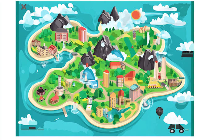 Create vector map, city map, site map, event map in illustrator by ...