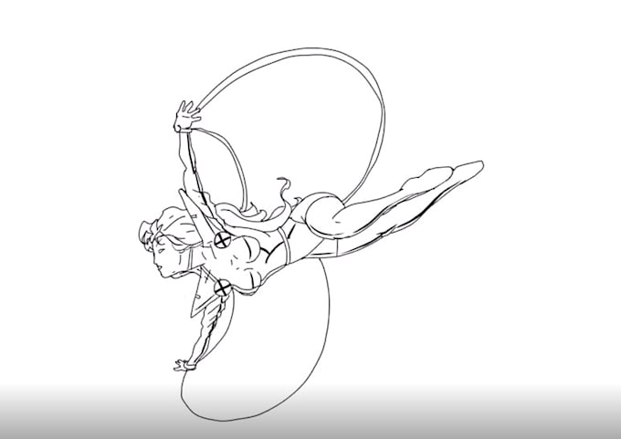 Do 2d traditional animation line art frame by frame pencil hand drawn ...