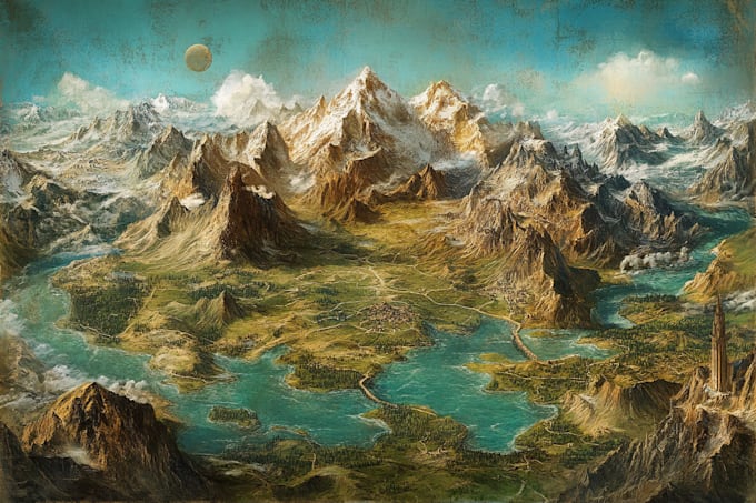 Draw you rpg fantasy map by Pearood | Fiverr