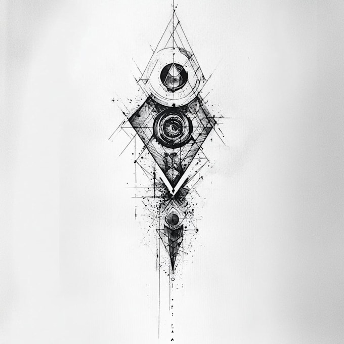 Create sleeve tattoo design in geometric style by Tucibun | Fiverr