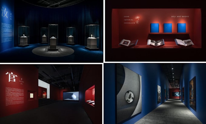 Design 3d exhibition room, 3d museum, art gallery space, museum design ...