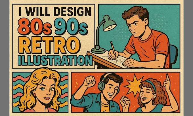 Design retro comic illustration book vintage comic pop art retro ...