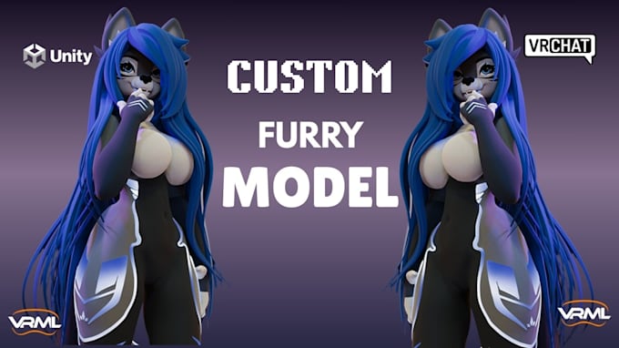Fix, create vrchat avatar, 3d furry model, nsfw model, vtuber model, avi by Folice_vr | Fiverr