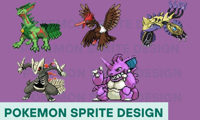 Make custom pixel pokemon sprite character for fakemon and pokemon game ...