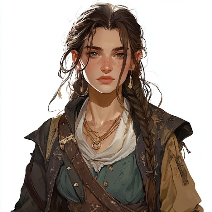Design realistic fantasy dnd character illustration by Aliyagardner ...