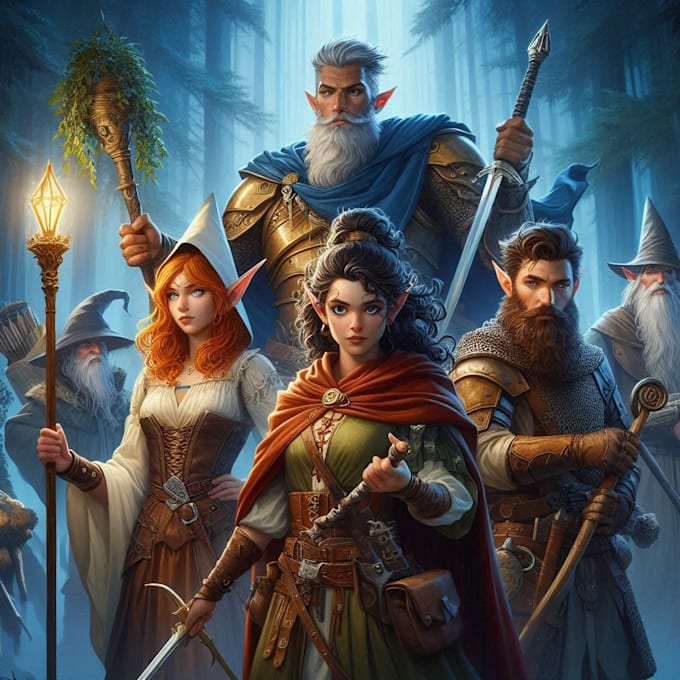 Draw dnd art and dnd character art by Micaelurun | Fiverr