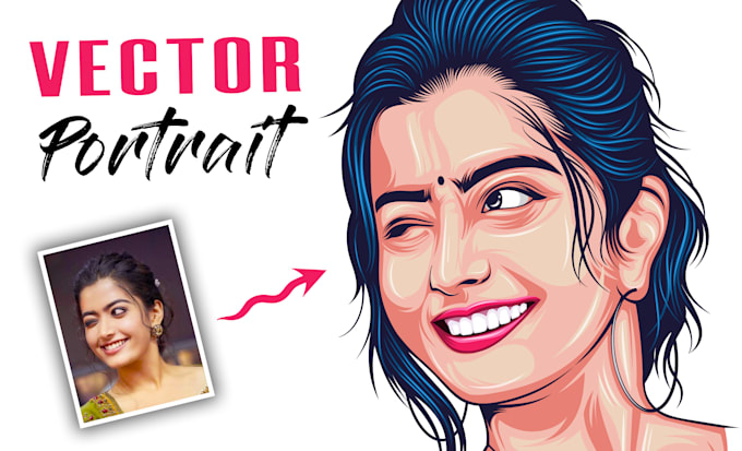 Draw a vector portrait by Artistmillan | Fiverr