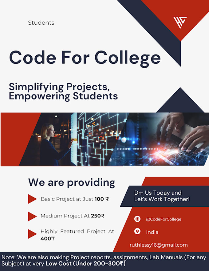 Complete your college projects in c, java, python, php or sql by Yashvikunjadiya | Fiverr