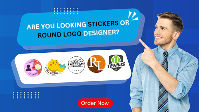 Design round logo, geometric, badge, sticker, patch, vintage, circular ...