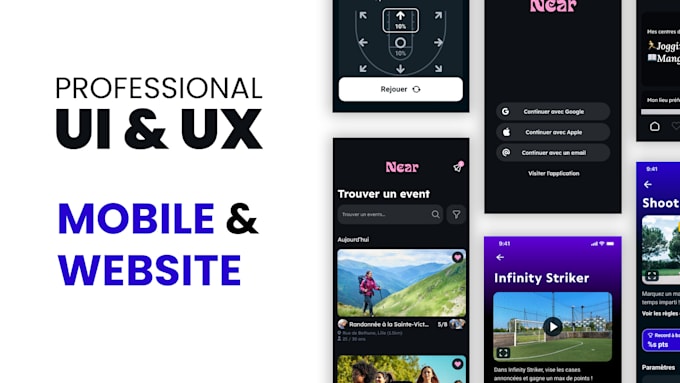 Design stunning mobile app or website interfaces ui ux using figma by Remilgz | Fiverr