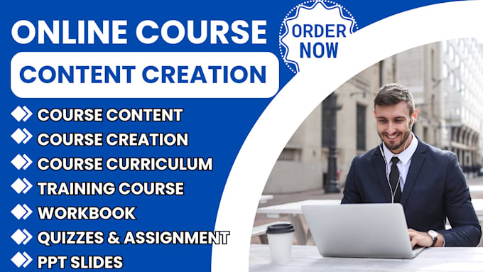 Create online course content creation course curriculum lesson plan ...