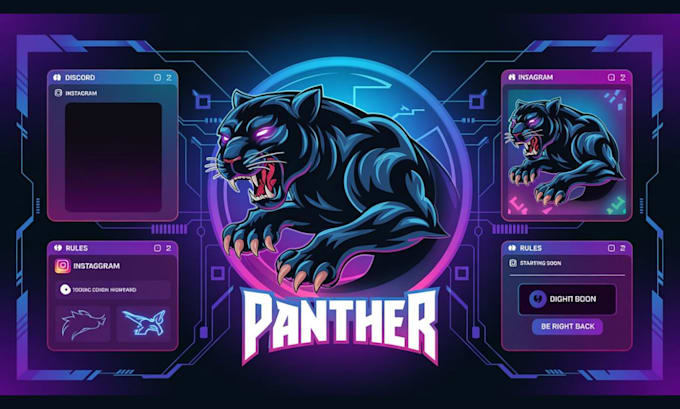 Create twitch kick logo, stream animated overlays, emotes panels twitch ...