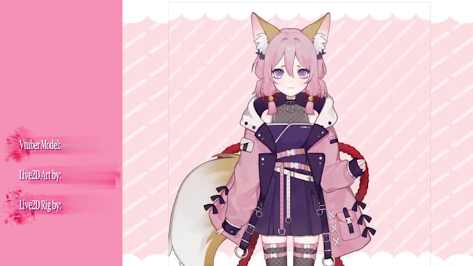 Draw 2d vtuber model, live2d vtuber model, 2d vtuber, live2d model by ...