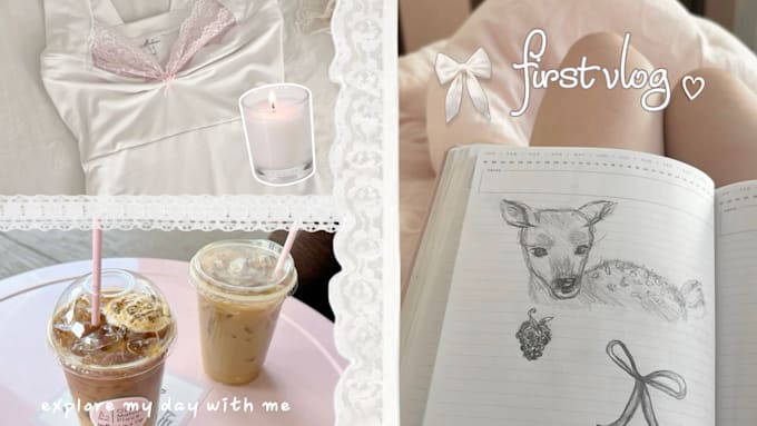 Make aesthetic, girly, coquette youtube thumbnails for you by Glohih ...